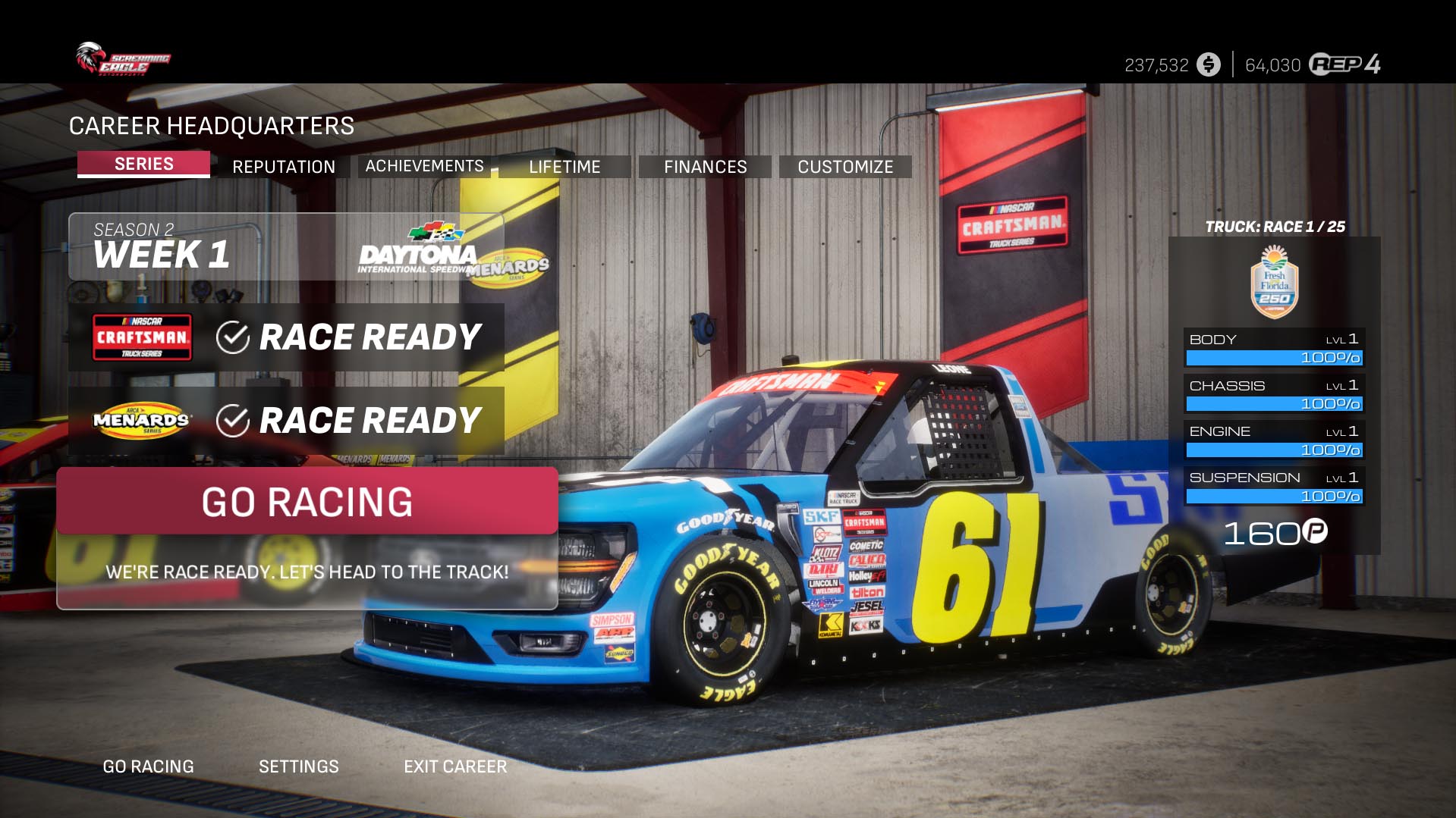 Career Mode - NASCAR 25